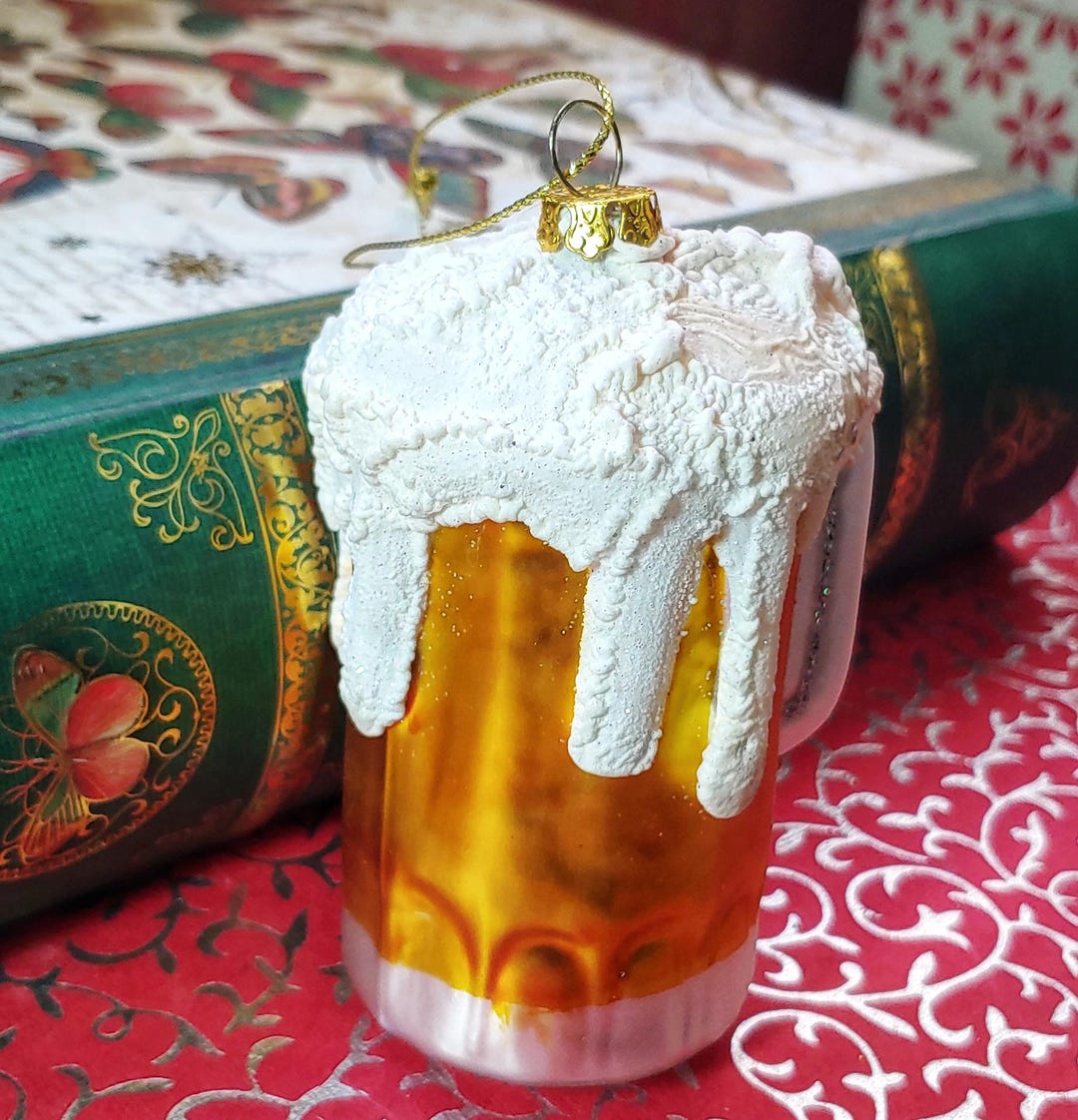 Vintage Old World Glass Pint of Beer Christmas Ornament German Ale ...