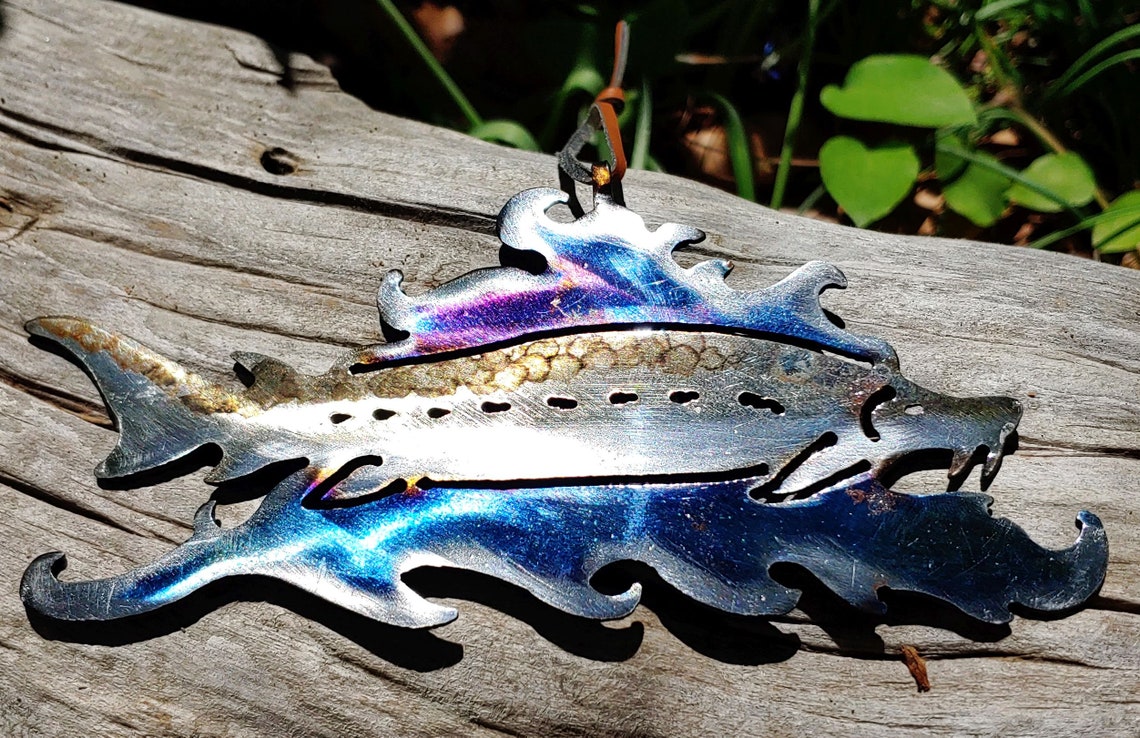 Handmade Steel Sturgeon Christmas Tree Ornament Signed by Artist - Etsy