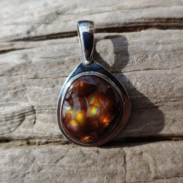 Fire Agate Pendant - Etsy