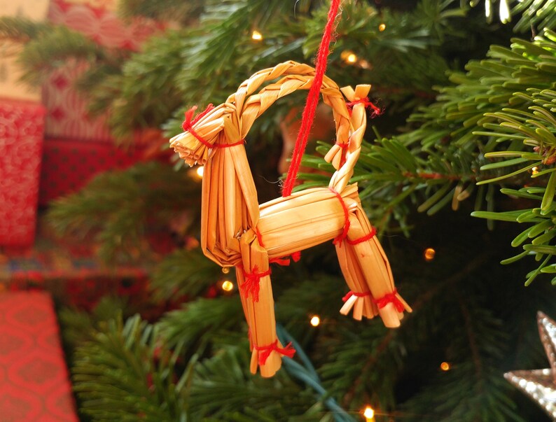 Handmade Straw Goat Christmas Ornament - Etsy