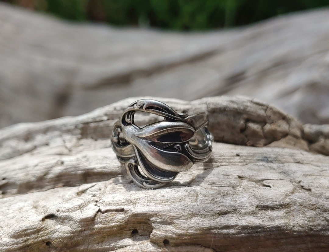 Vintage Sterling Silver Snowdrop Handmade Ring - Etsy