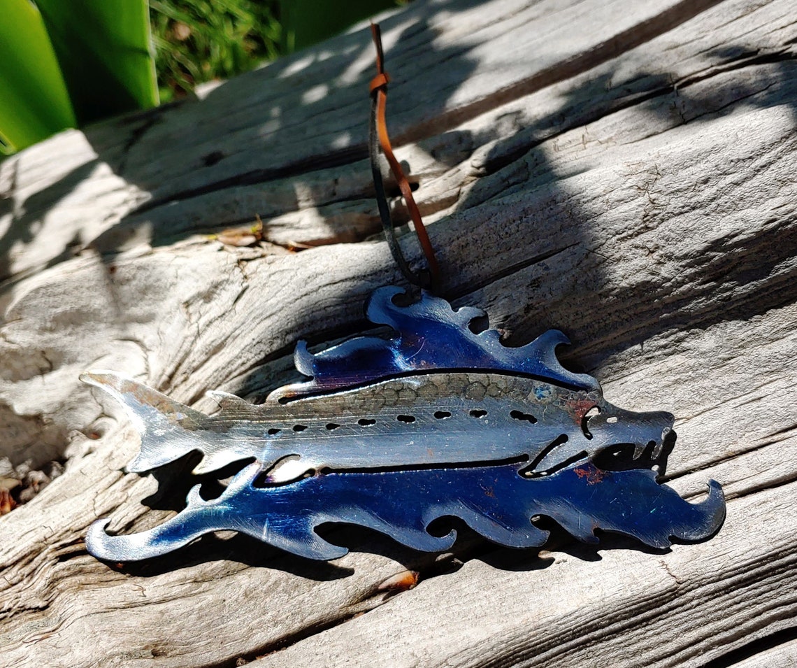 Handmade Steel Sturgeon Christmas Tree Ornament Signed by Artist - Etsy
