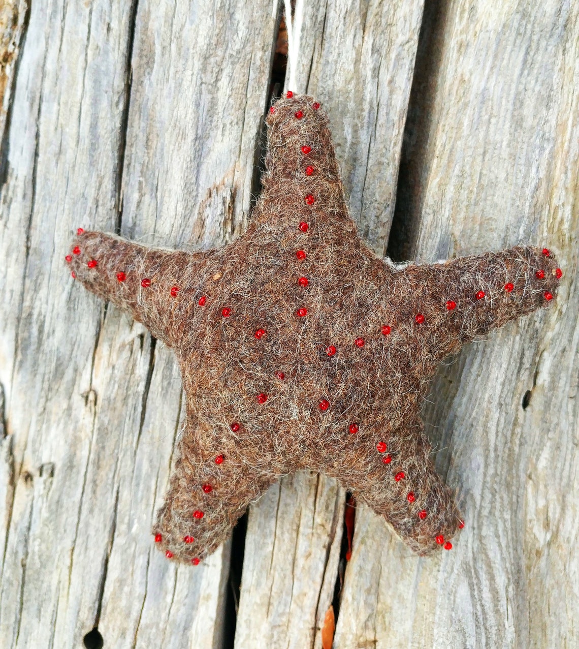 Handmade Wool Felted Starfish Christmas Tree Ornament | Etsy