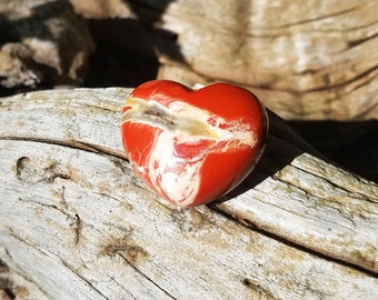 Handmade Red Stone Heart, Blessed - Etsy