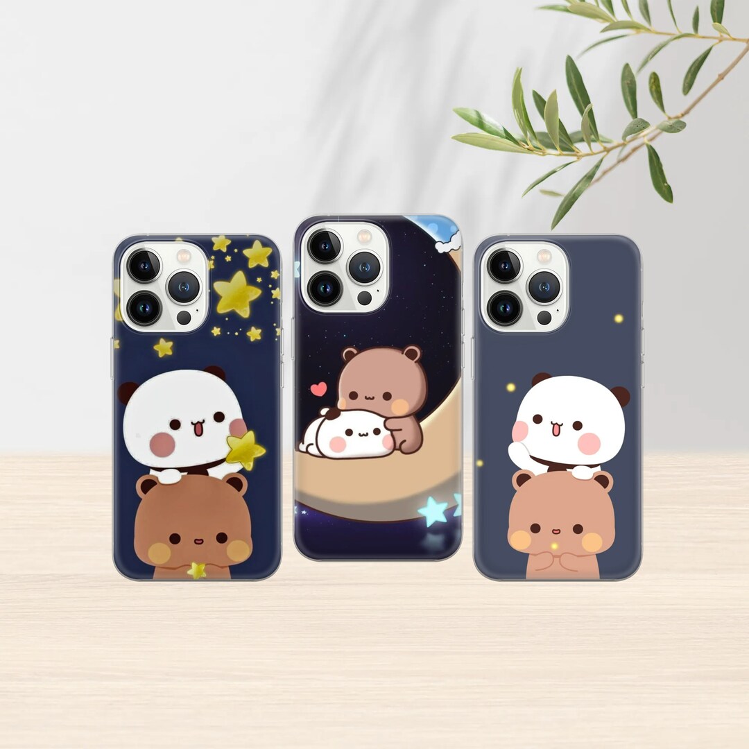 Bubu and Dudu Bear Panda Phone Case Aesthetic Cover for iPhone 16 Pro ...