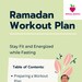 Ramadan Workout Plan - Etsy
