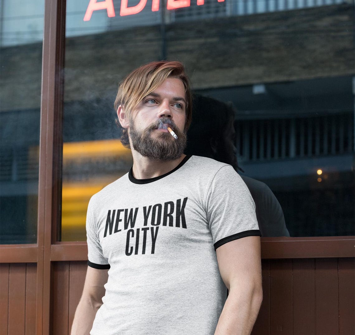 The Beatles' John Lennon Inspired New York City Ringer T-shirt, Unisex Tee, Music Lover Gift ...