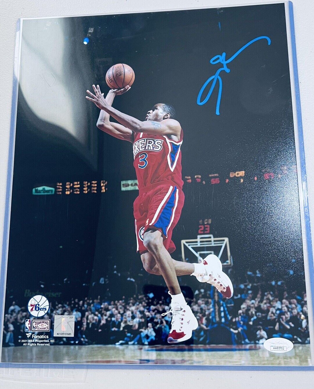 Allen Iverson Signed 11x14 Photo Autographed Fanatics 76ers HOF COA JSA ...