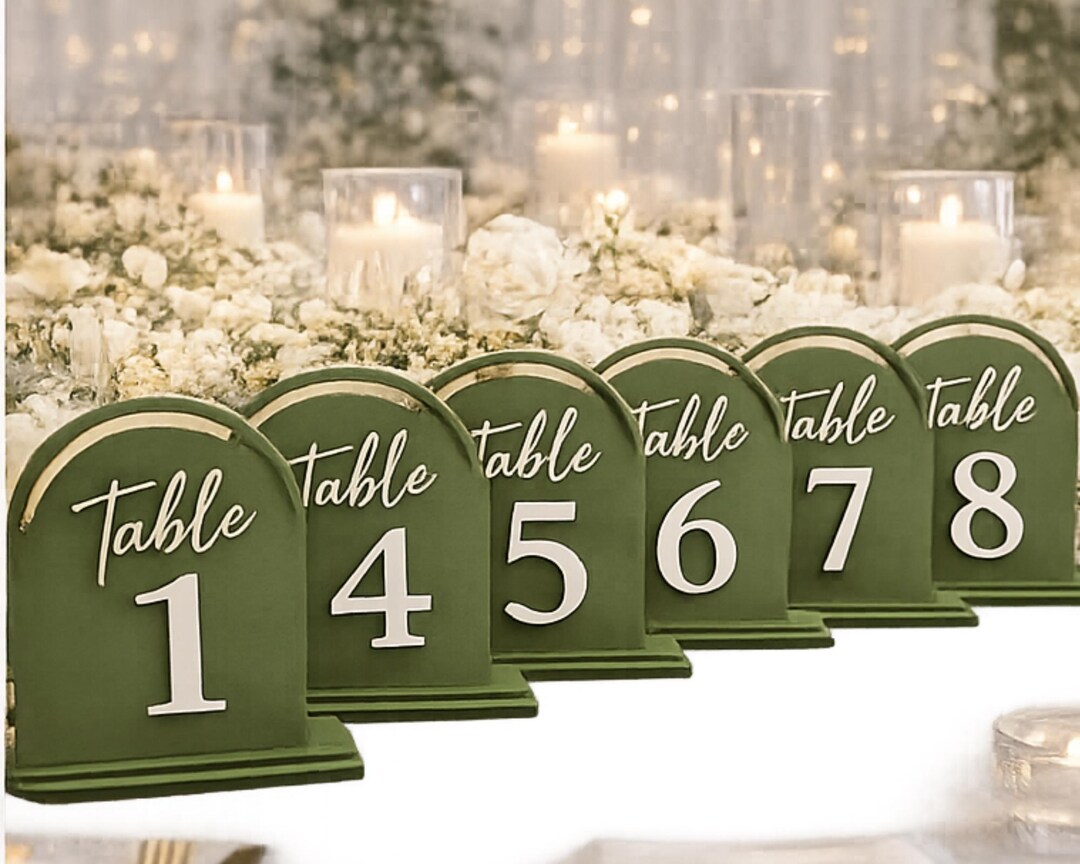 Arch Wood Table Numbers, Custom Wedding Reception Decor, Boho Table ...