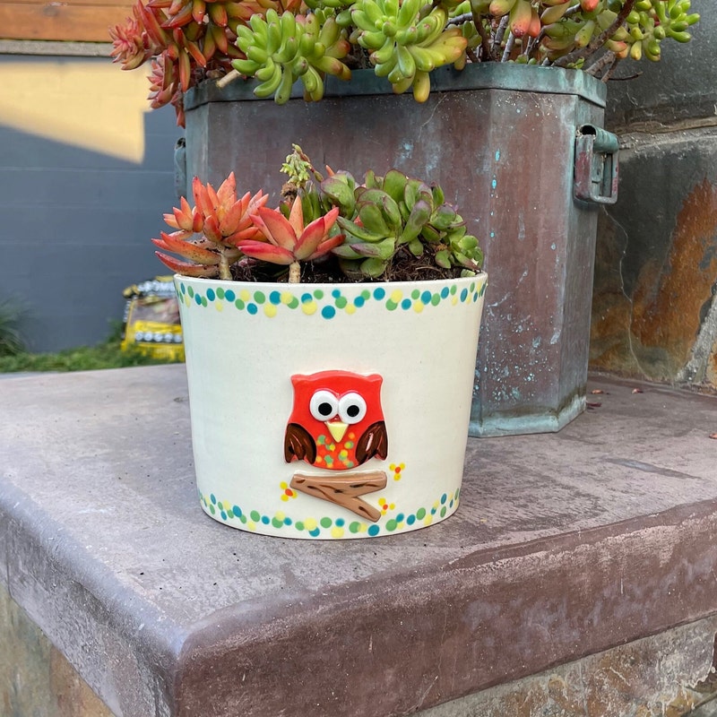 Owl Planter - Etsy