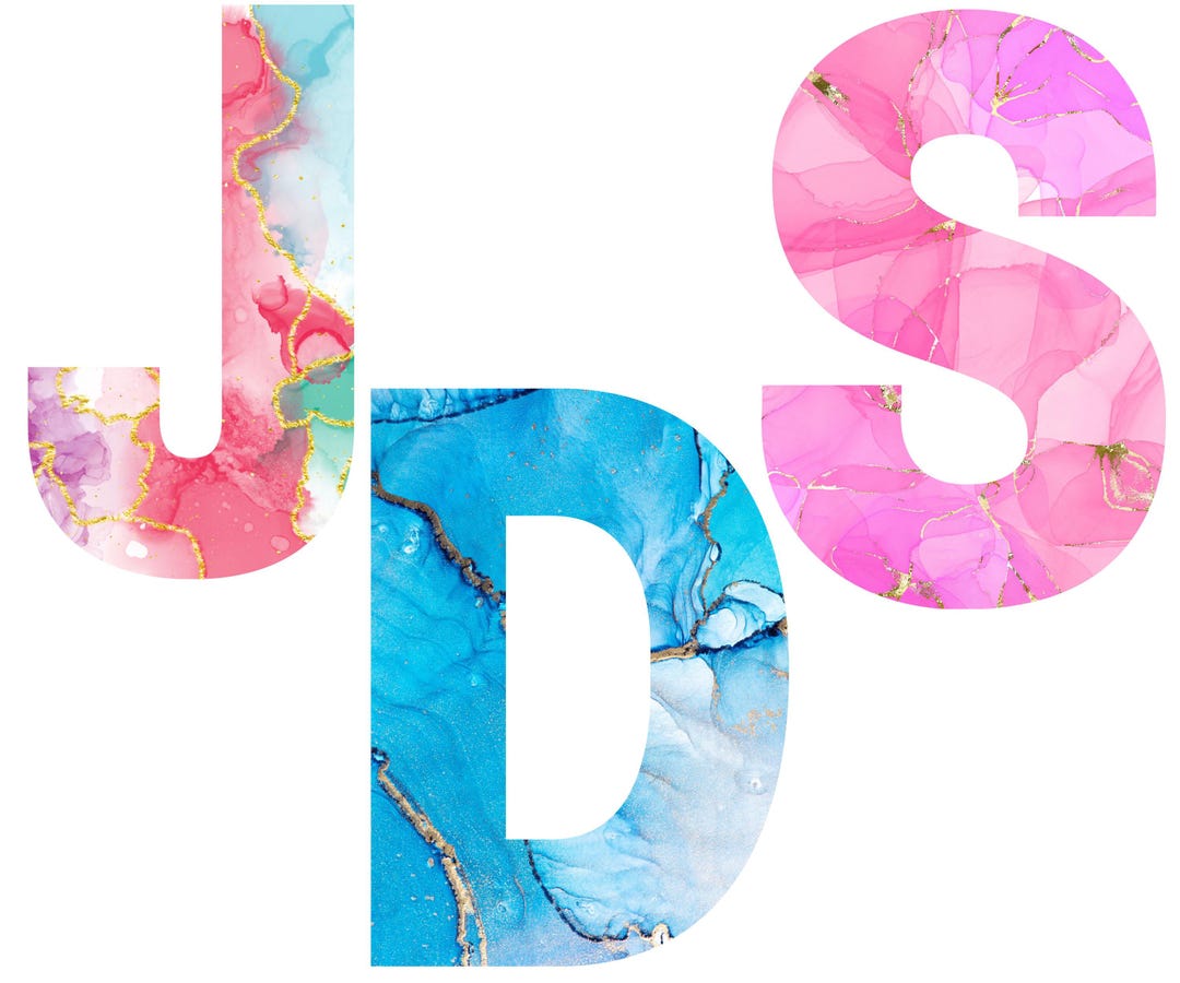 Marble Alphabet Clipart PNG Download – Marble Monogram Letters for ...