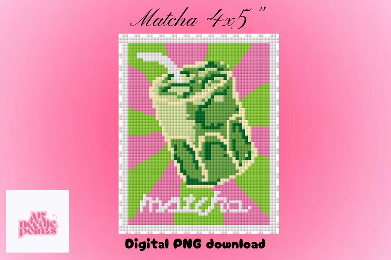 Matcha Latte - Digital Needlepoint Chart - Etsy