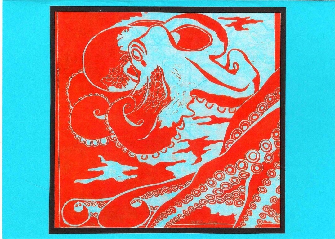 5 Handmade Octopus Cards (multiple Colors Available) - Etsy