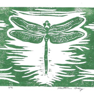 Dragonfly - Original Linocut (multiple Colors Available) - Etsy