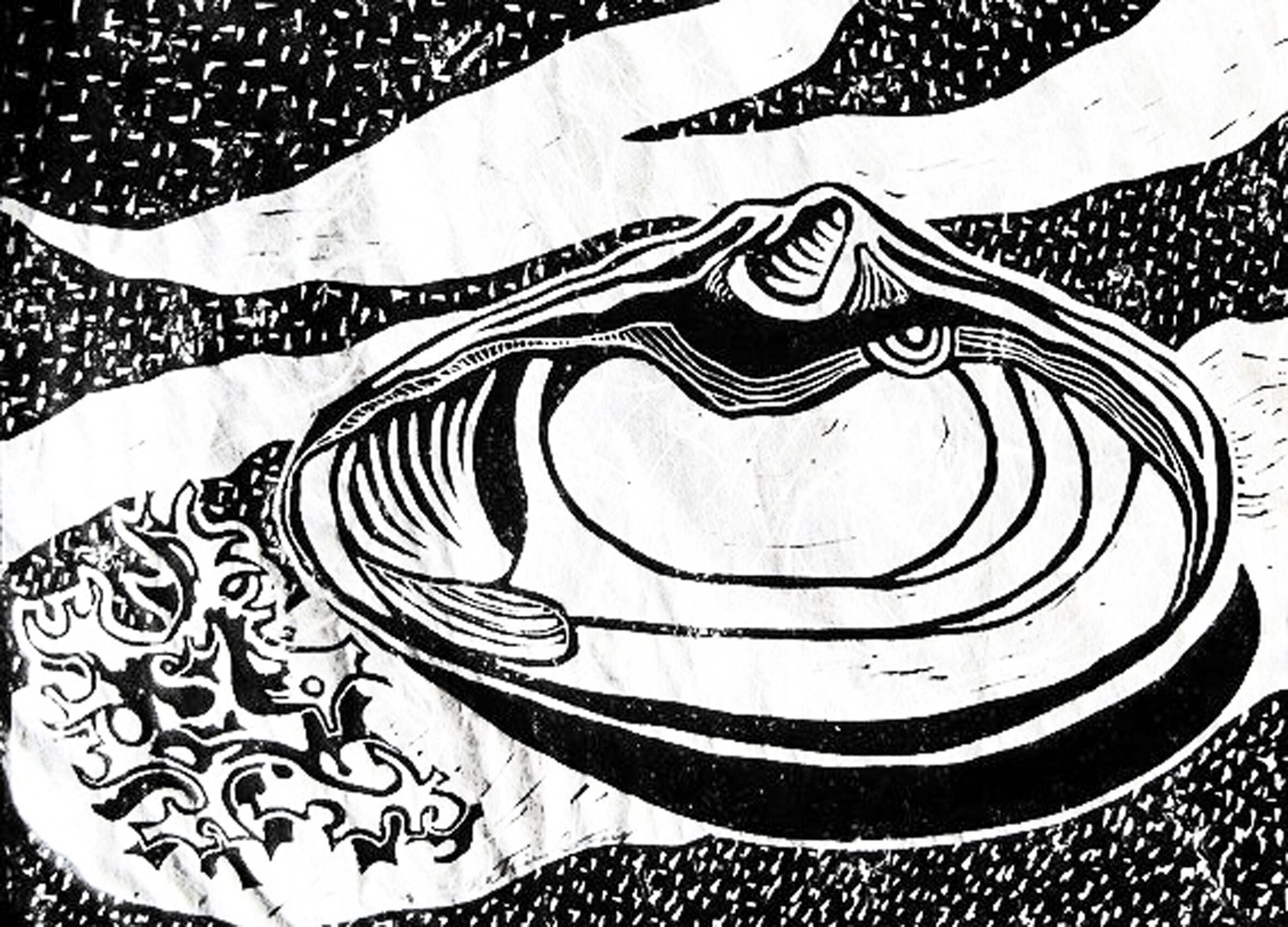 Shell Original Linocut - Etsy