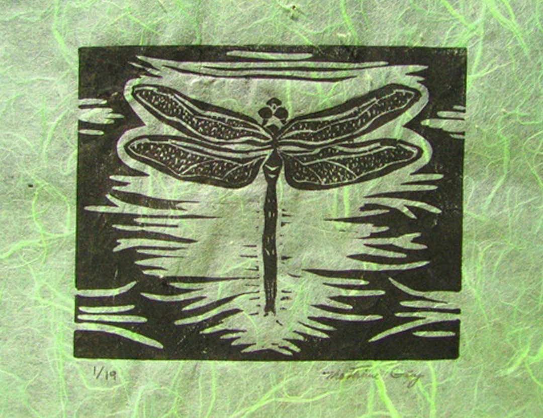 Dragonfly - Original Linocut (multiple Colors Available) - Etsy
