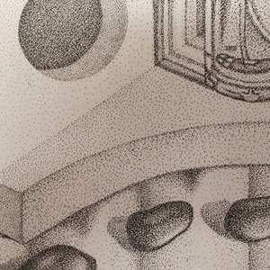 Stippling Still Life Triptych - Original Pen and Ink Drawing - Etsy