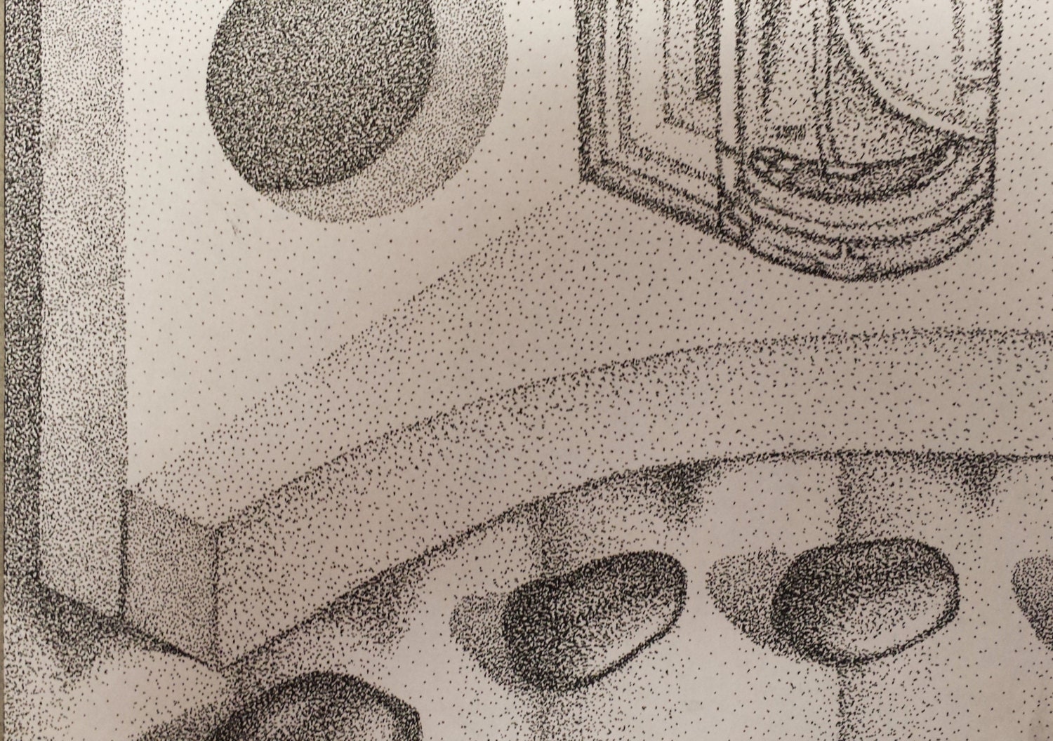 Stippling Still Life Triptych Original Pen and Ink Drawing - Etsy