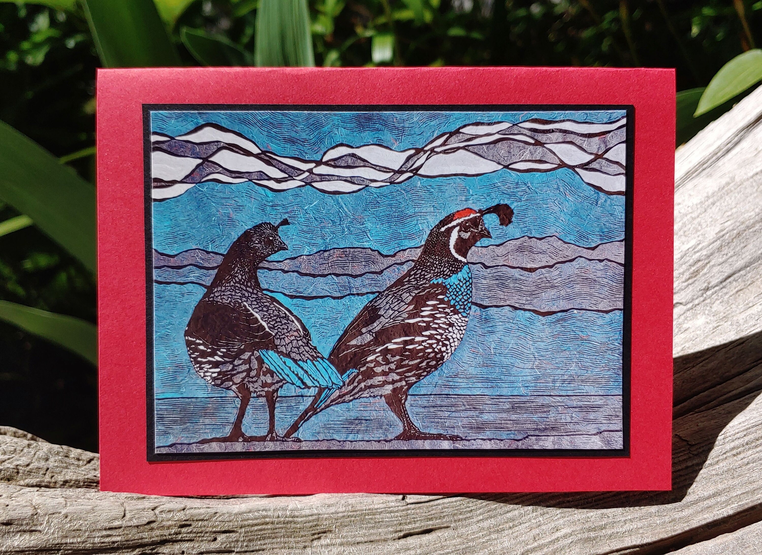 5 Handmade Quail Cards (multiple Colors Available) - Etsy