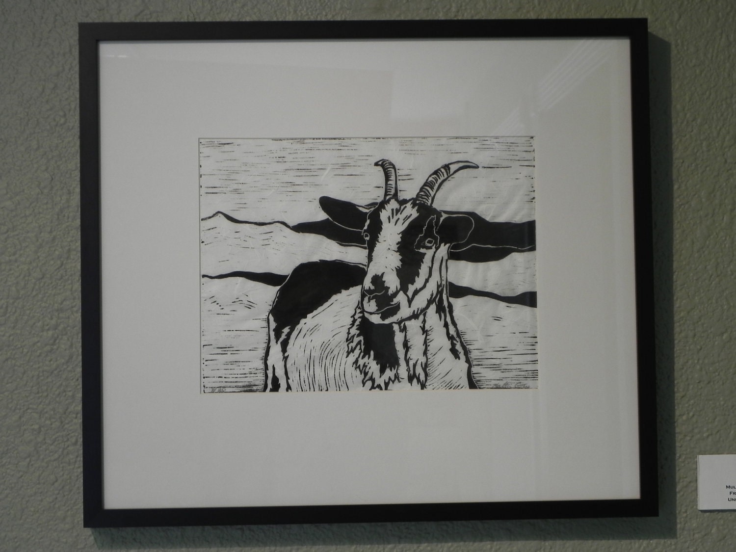 Goat Original Linocut | Etsy