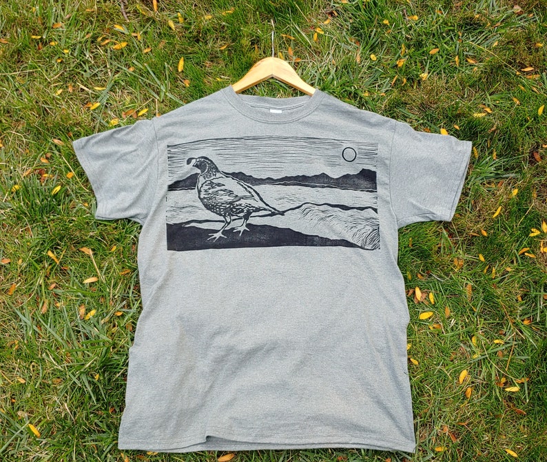 Quail T-shirt in Sage Unisex Adult Sizes - Etsy