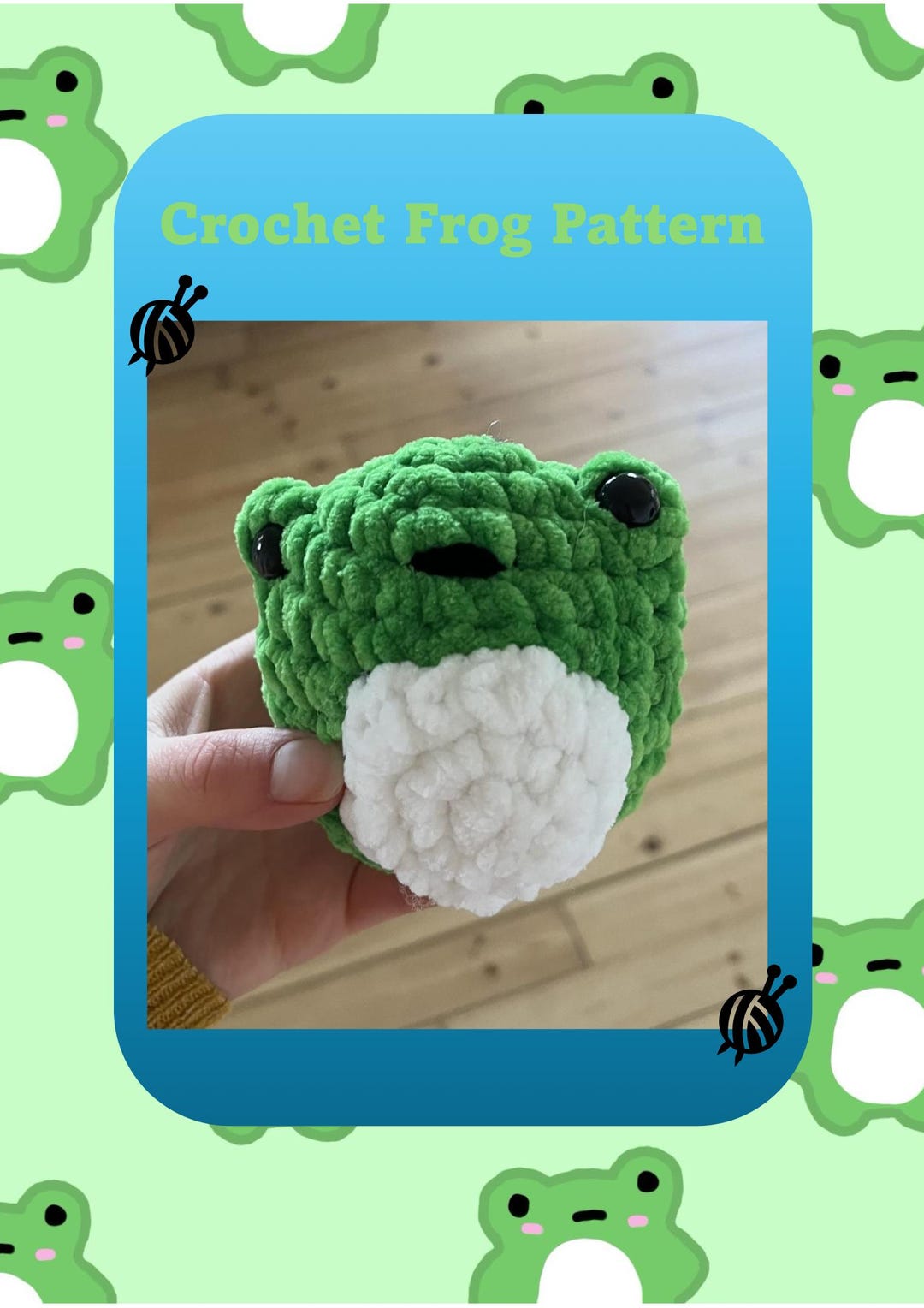 Crochet Frog Plush Pattern PDF – Amigurumi Frog Toy Pattern, Beginner ...