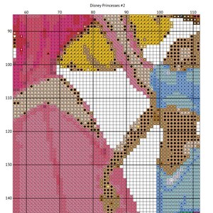 Disney Princess Cross Stitch Pattern | 300x300 | PDF Download - Etsy