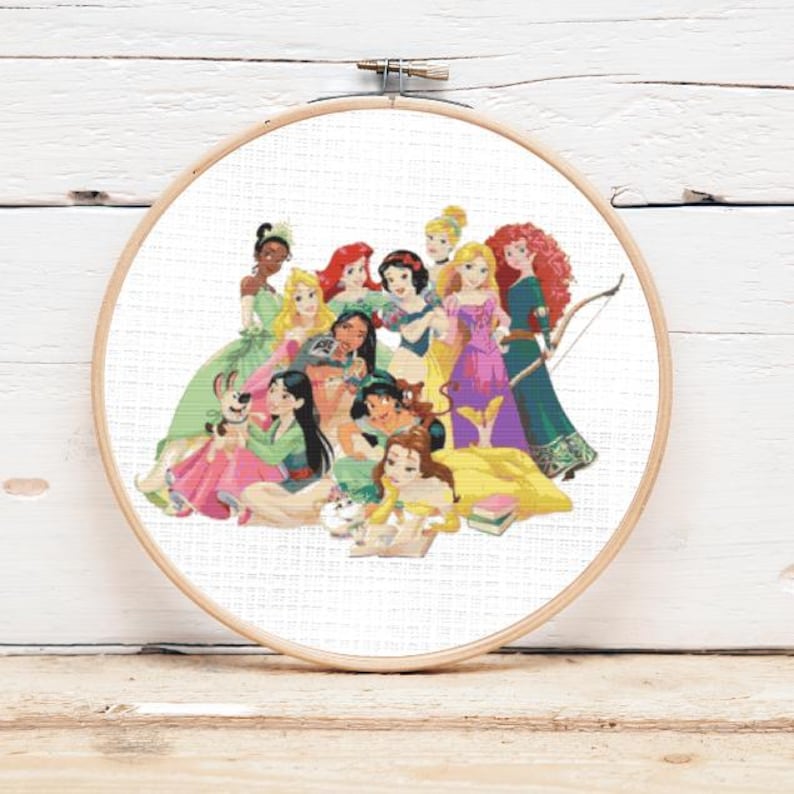 Disney Princess Cross Stitch Pattern | 300x226 | PDF Download - Etsy
