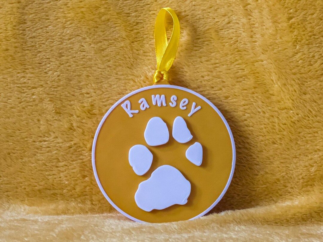 Actual Personalised Dog Paw Print Plaque, Real Custom Name Unique ...