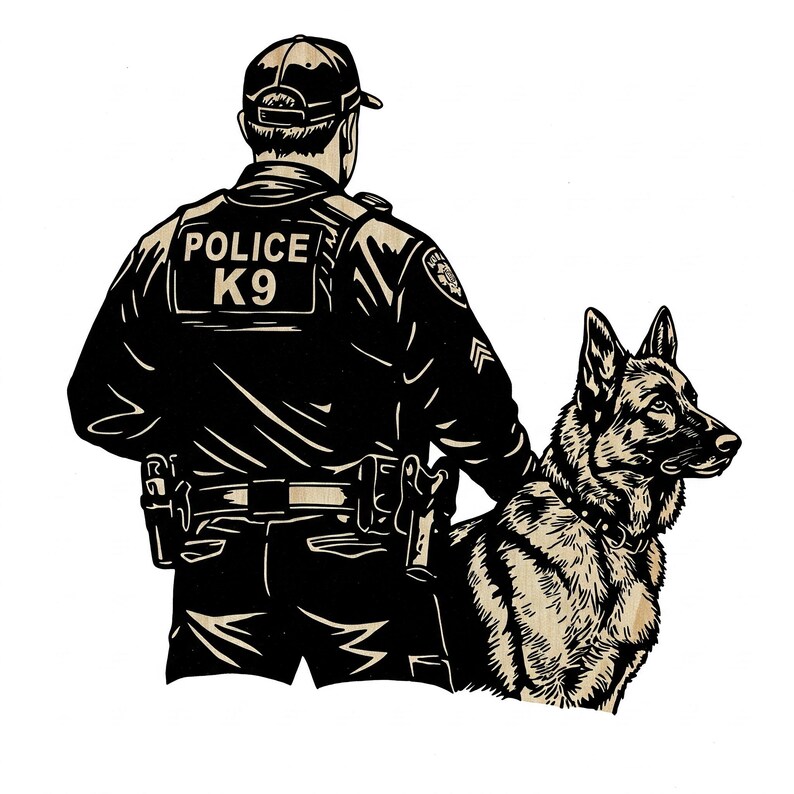 Police K9: Clean Line Dxf/svg/pdf/jpeg - Digital Download - Etsy