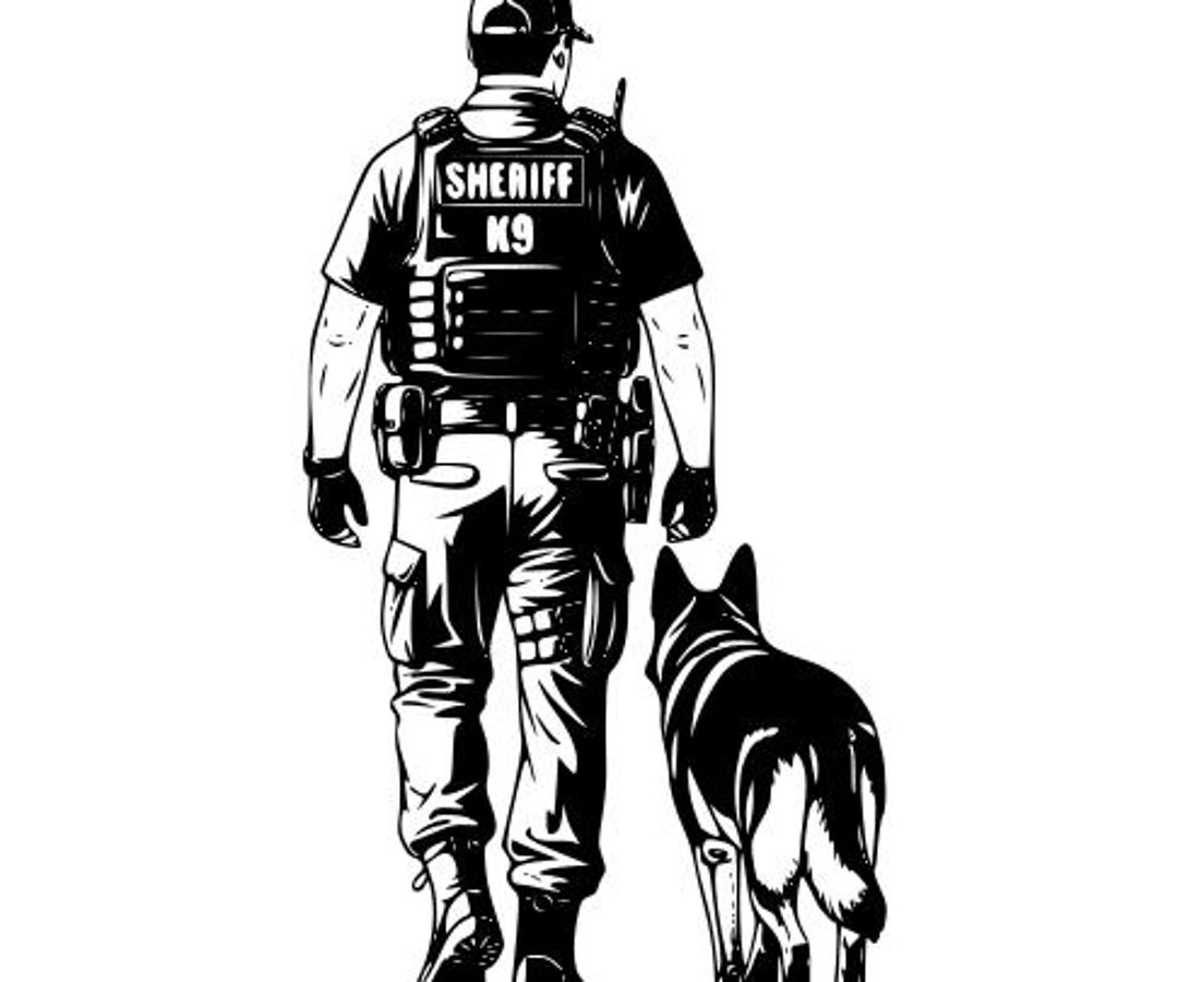 Sheriff K9 SVG, Unit Silhouette, Trooper Dog Cut File, Clean Line Art ...