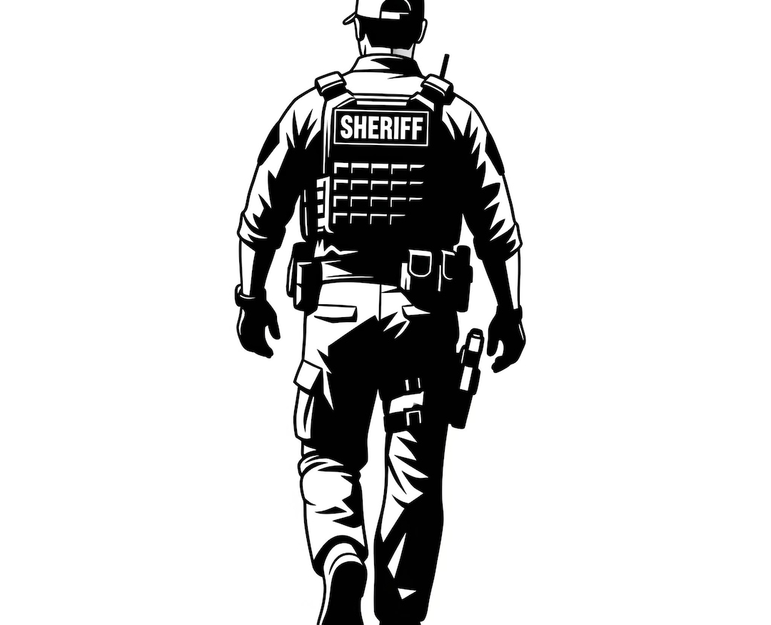 Sheriff Deputy SVG, Thin Blue Line Flag Art File for CNC, Law ...