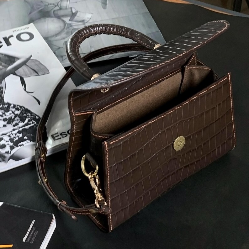 Mini Croc Embossed Top Handle Bag Sewing Pattern (PDF) - Etsy