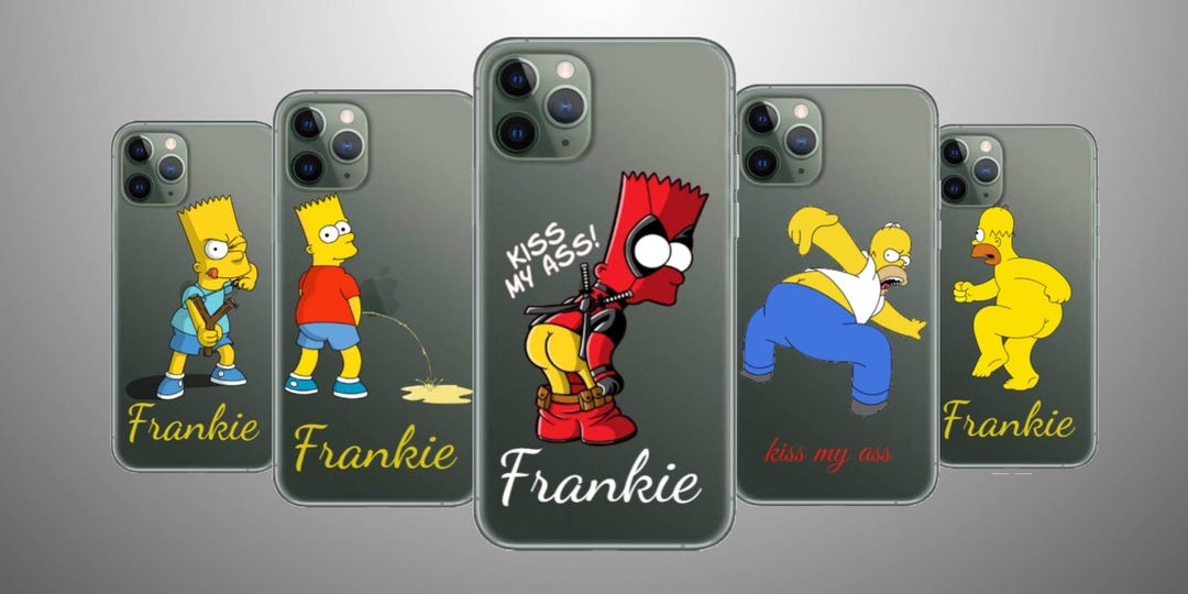 Personalised the Simpsons Phone Case, Rubber Case, Homer Simpson, Bart ...