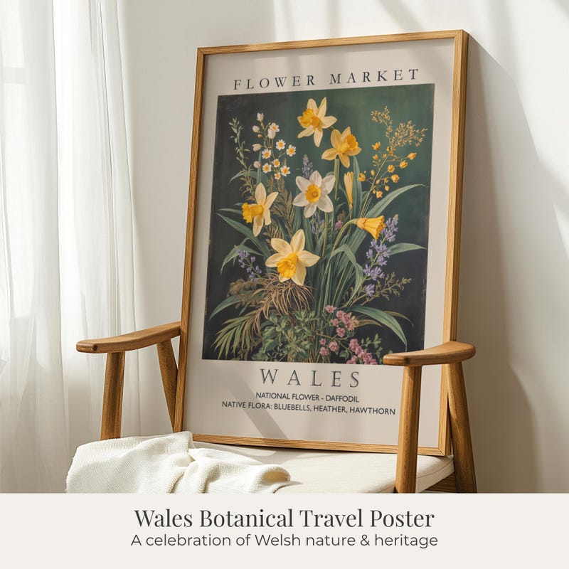 Welsh Art Print Daffodil - Etsy UK