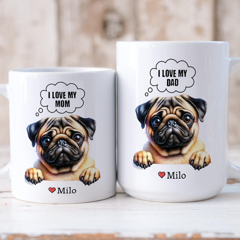 Pug Mugs - Etsy