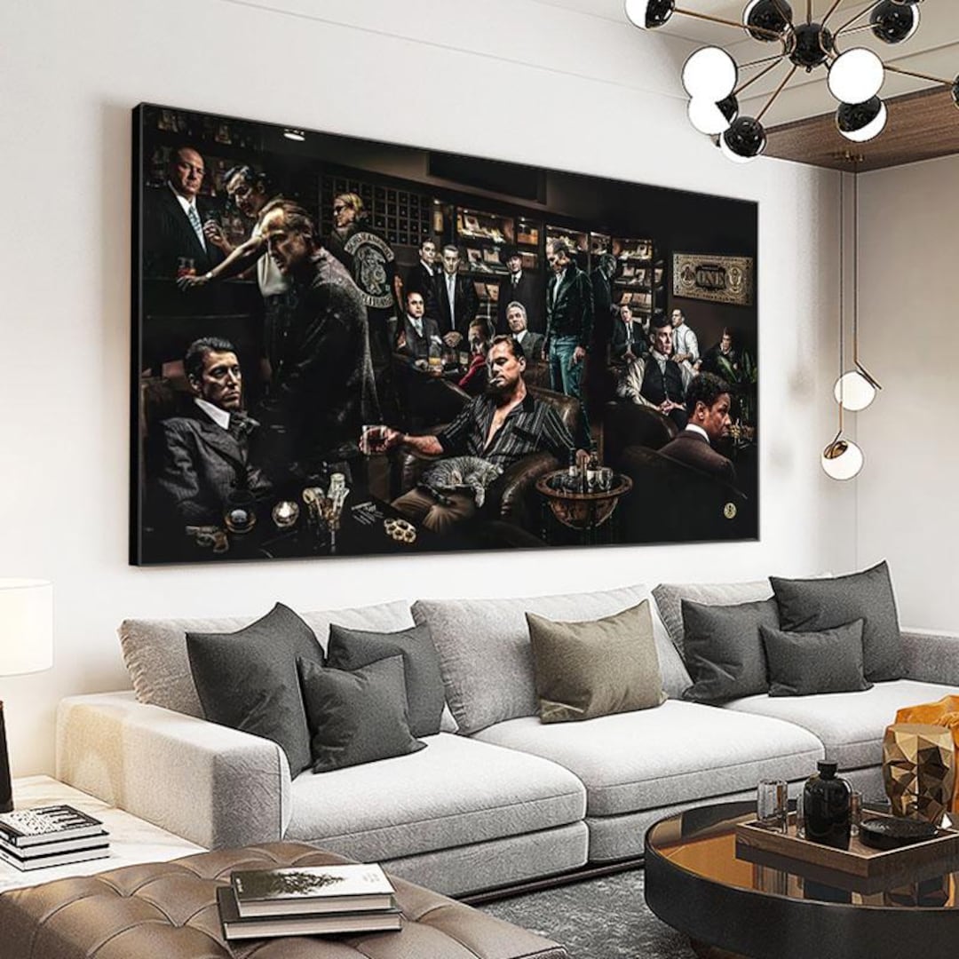 Movie Character the Wolf of Wall Street Godfather Ganster Party Art ...