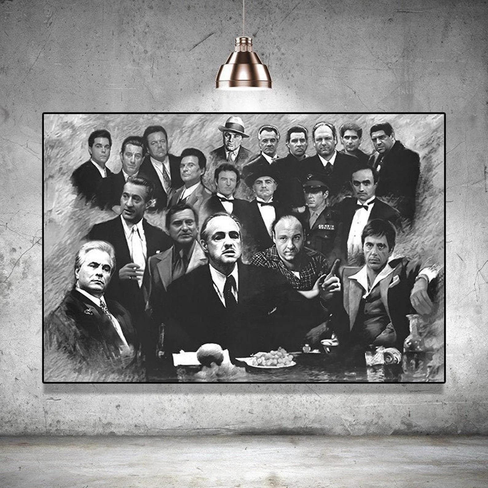 Mafia Movie Collage Poster: Scarface, Godfather, Goodfellas - Etsy