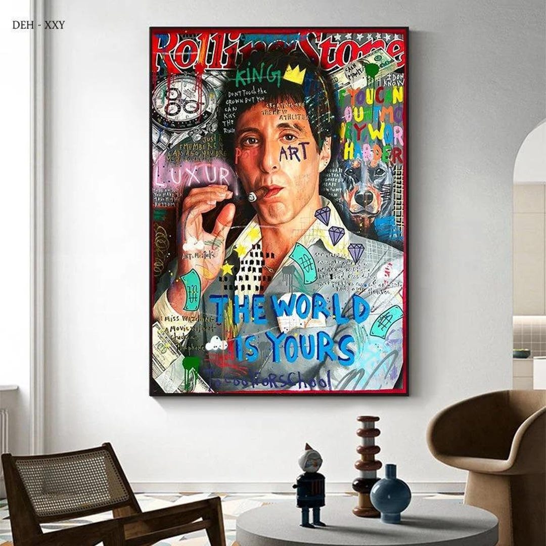 Tony Montana Graffiti Art Print: Scarface Pop Portrait - Etsy