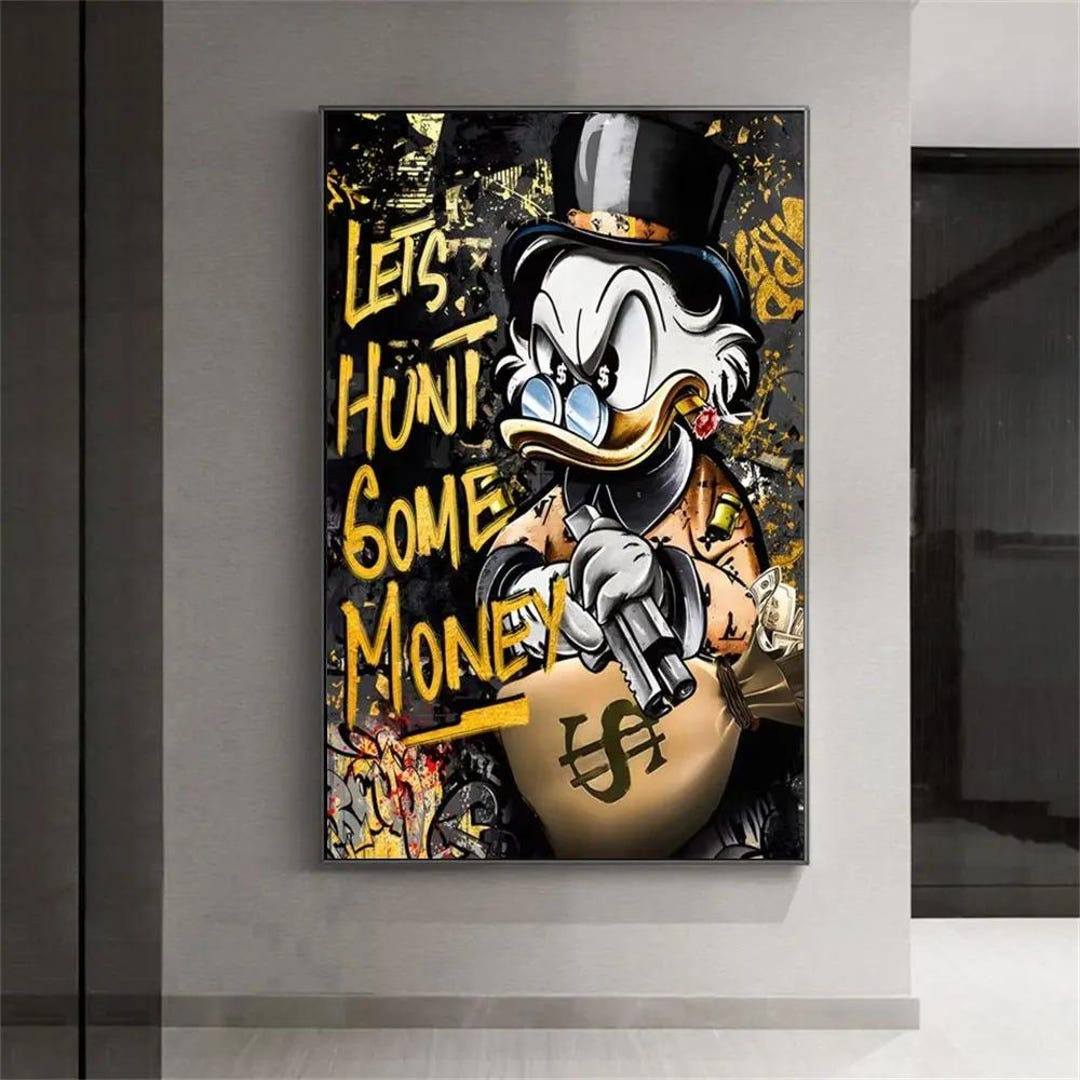 Alec Monopoly Donald Duck Graffiti Art Print: Luxury Fashion Wall Decor ...
