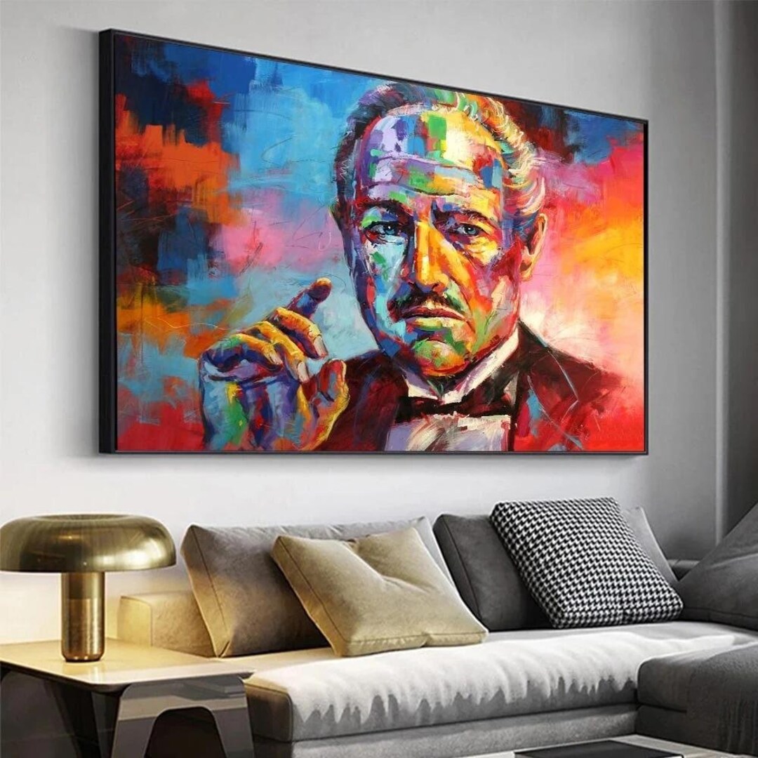 Vito Corleone Godfather Portrait: Abstract Pop Street Art Canvas Print ...