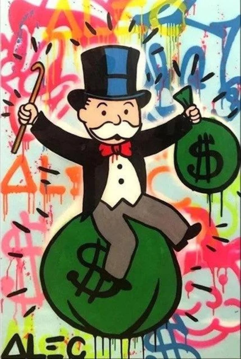 Alec Monopoly Graffiti Art Print: Pop Art Canvas Painting - Etsy