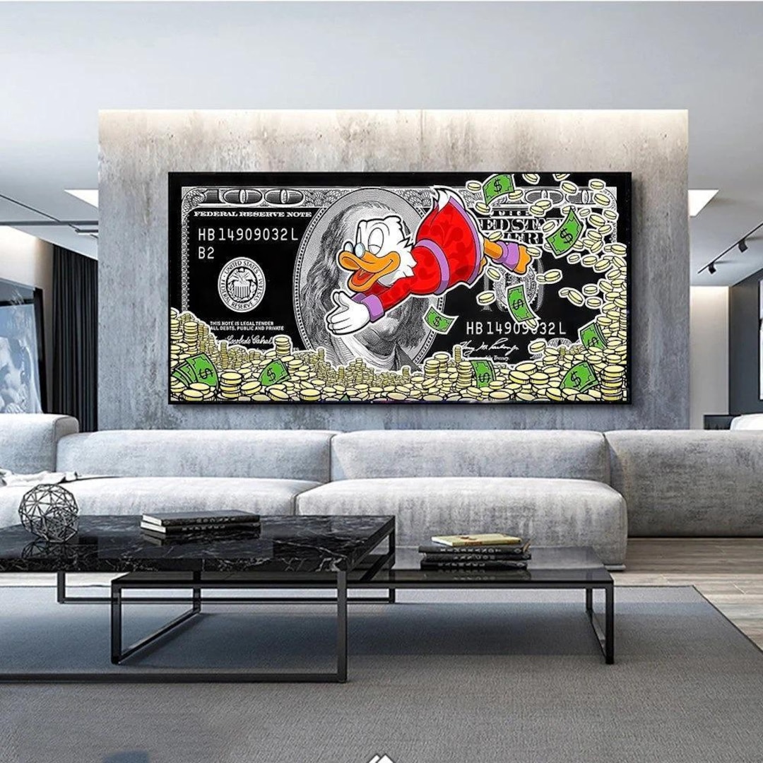 Alec Monopoly Donald Duck Graffiti Art Print: Modern Money Painting - Etsy