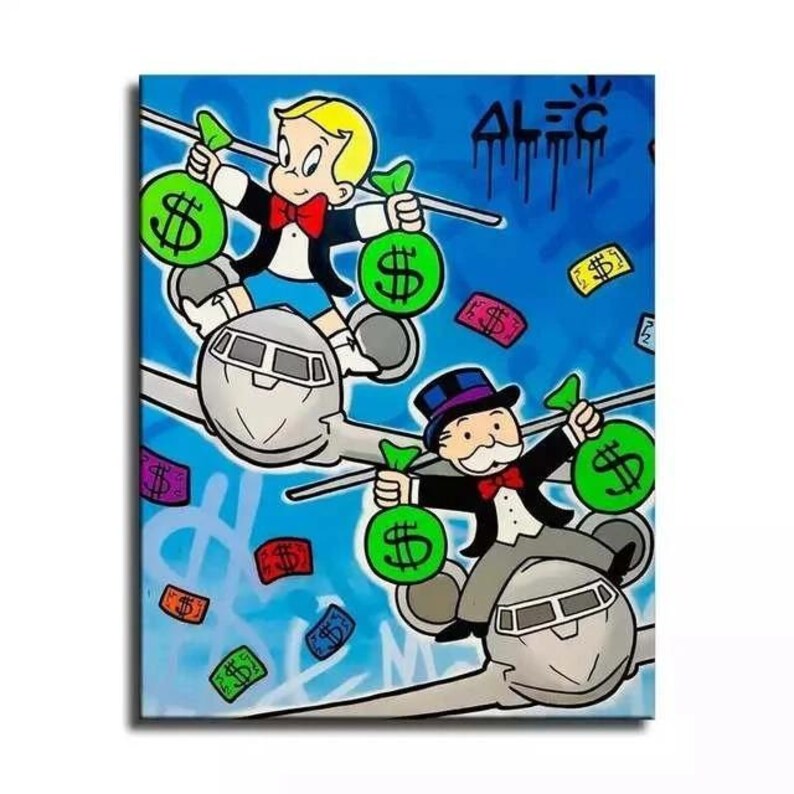 Alec Monopoly Graffiti Art Print: Pop Art Canvas Painting - Etsy