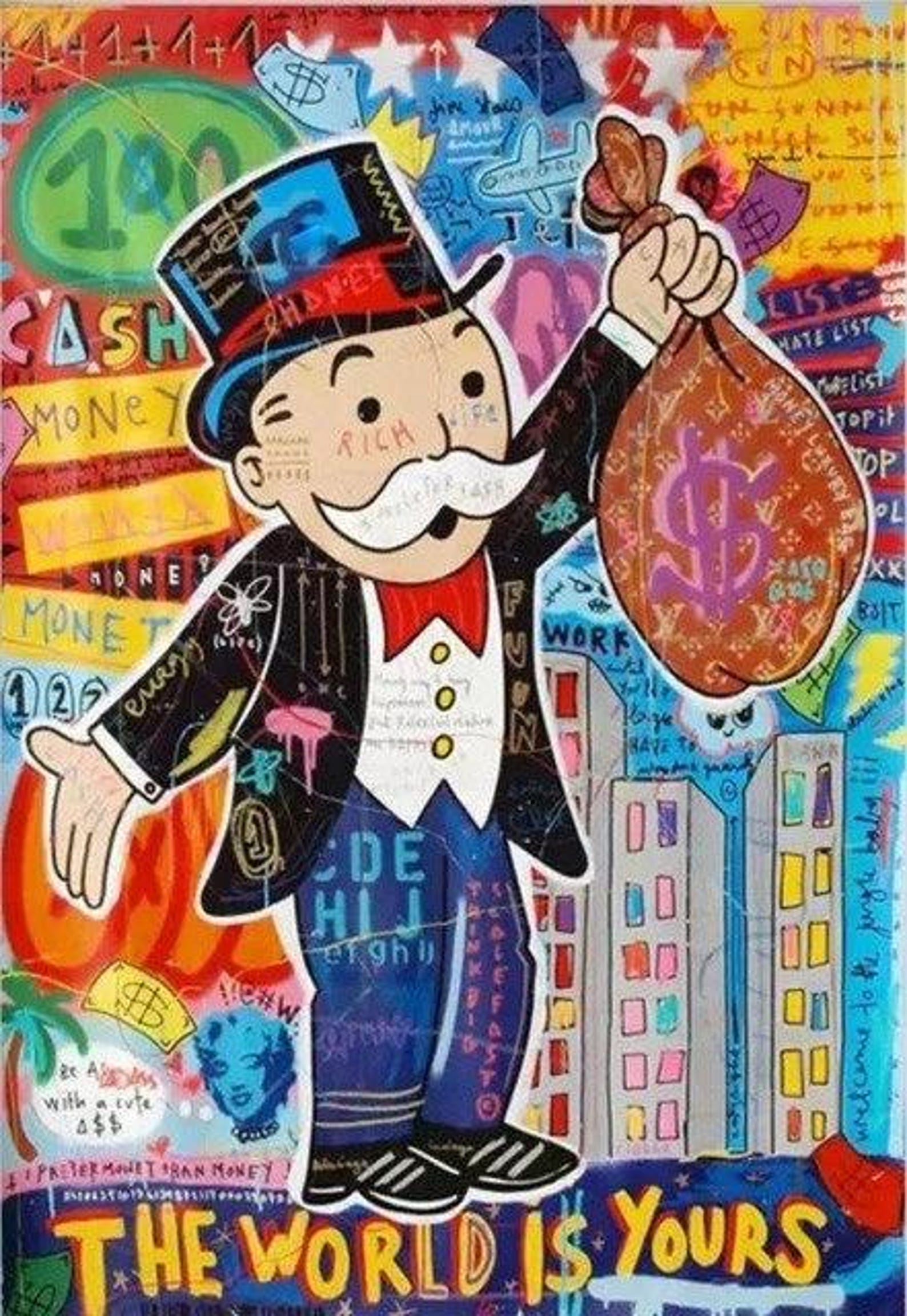 Alec Monopoly Graffiti Art Print: Pop Art Canvas Painting - Etsy