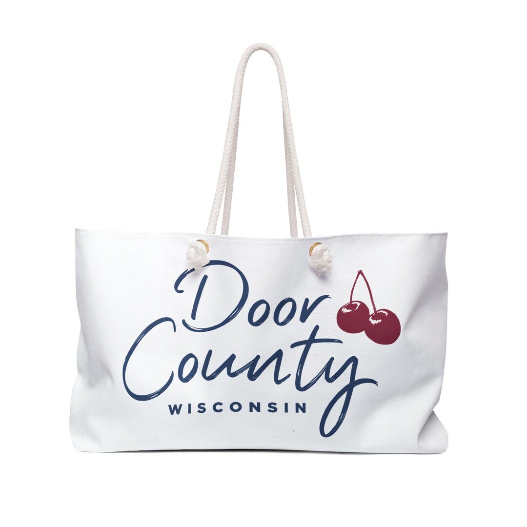 Door County Cherry Weekender Beach Bag, Door County, Wisconsin Gift Bag ...
