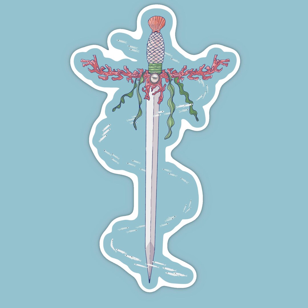Fantasy Ocean Mermaid Sword Sticker | Magical Mermaid Sticker | Kindle ...