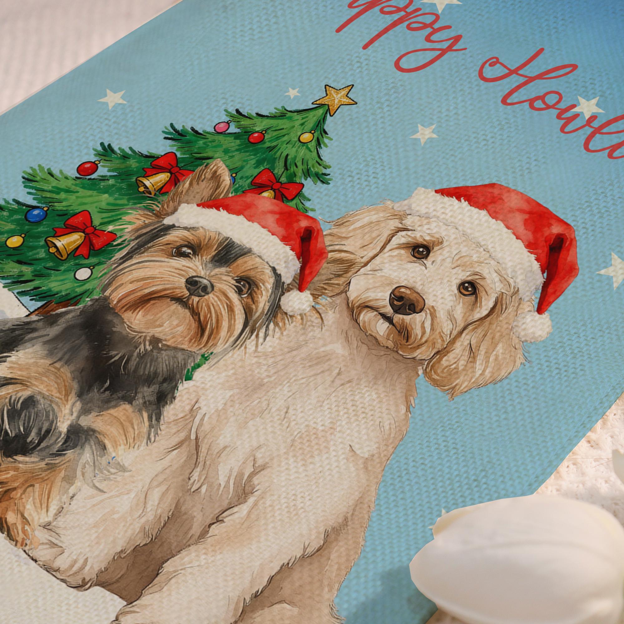 Personalized Happy Howlidays Dogs Garden Flag,custom Christmas Pet With ...