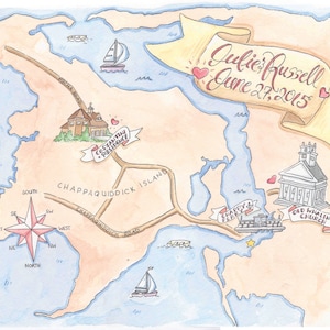 Custom MAP Painted Wedding Venue Map, Original Painting and Printable ...