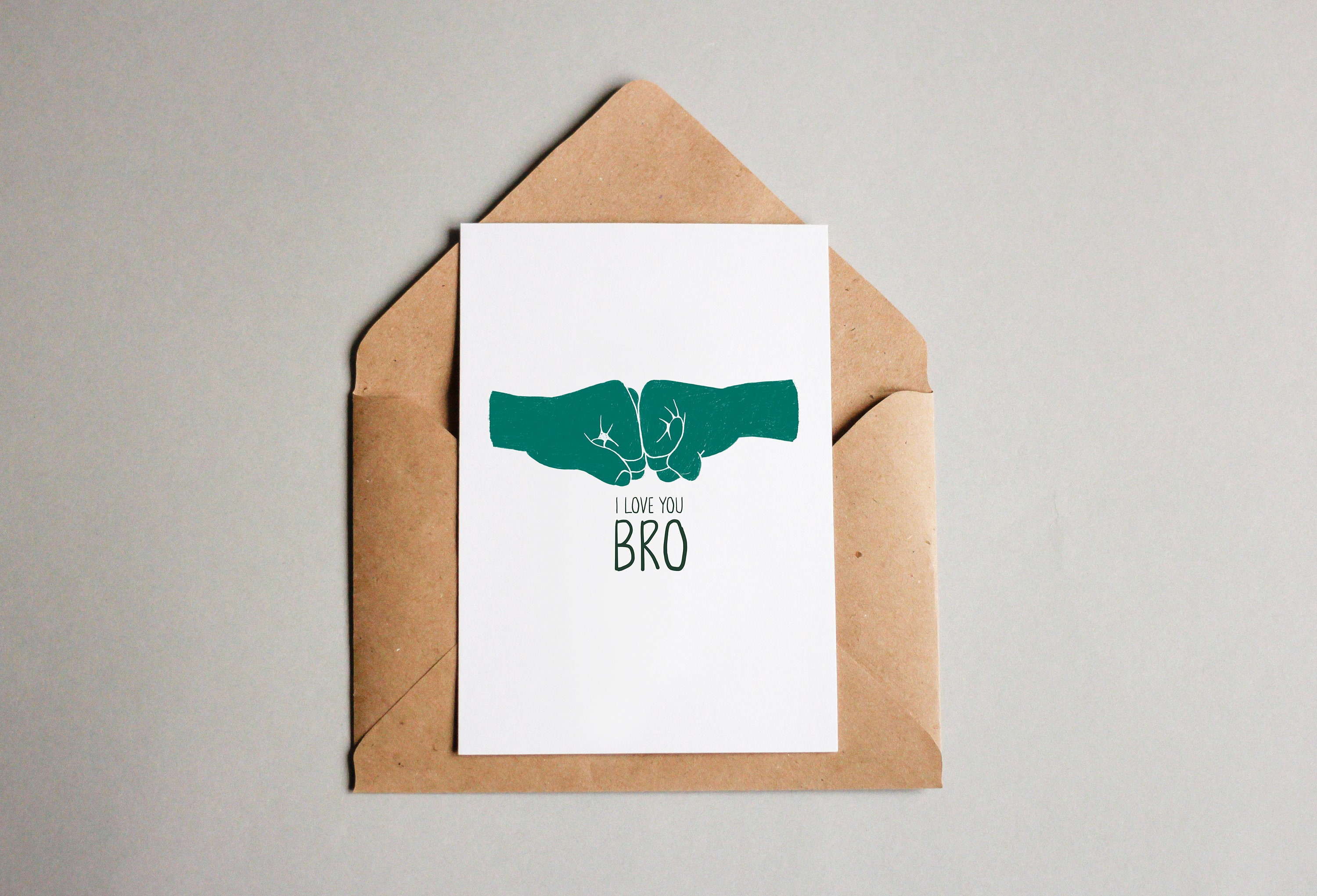 I Love You BRO, Bro Cards, Greeting Card, Cards for Men, Playful ...